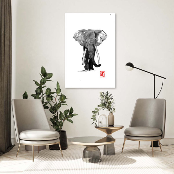 BohoLiving Elefant B&W - Druck | Wayfair.de